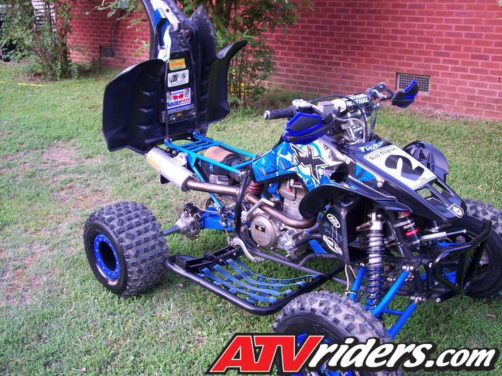 Ross Pilgreen's Custom Black and Blue CRF450 Powered 250R Hybrid ATV